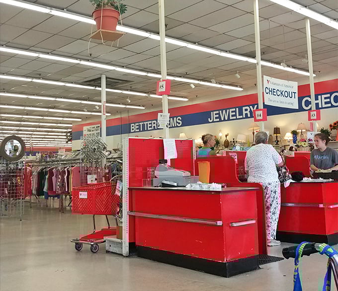 The checkout counter &ndash; the finish line where triumphant treasure hunters complete their quest with wallets still surprisingly intact.