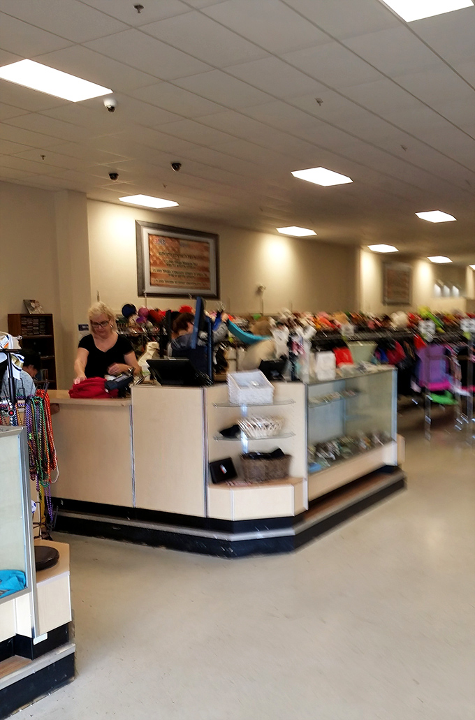 The checkout counter: final gateway between finding and keeping. The staff has seen everything from mundane purchases to jaw-dropping discoveries.