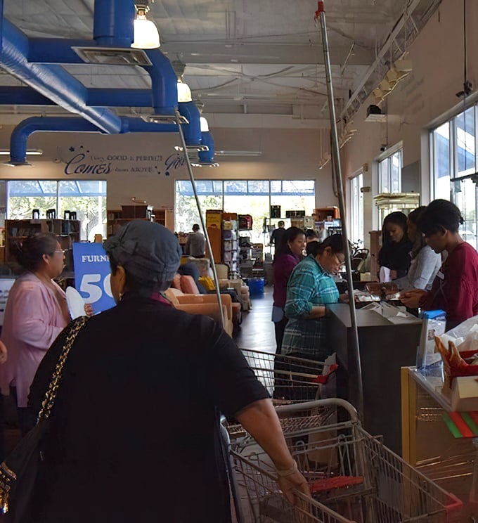 Where treasures and their new owners officially meet. The checkout line at WHAM is where the thrill of the hunt culminates in victory.