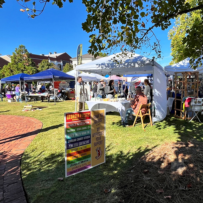 Festival season transforms the town square into organized chaos where chili and community collide deliciously every fall.