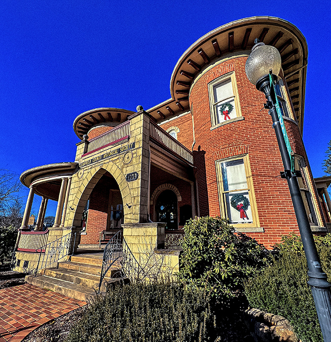 The Clearfield County Historical Society building curves with architectural confidence, preserving stories in a structure that's a story itself.