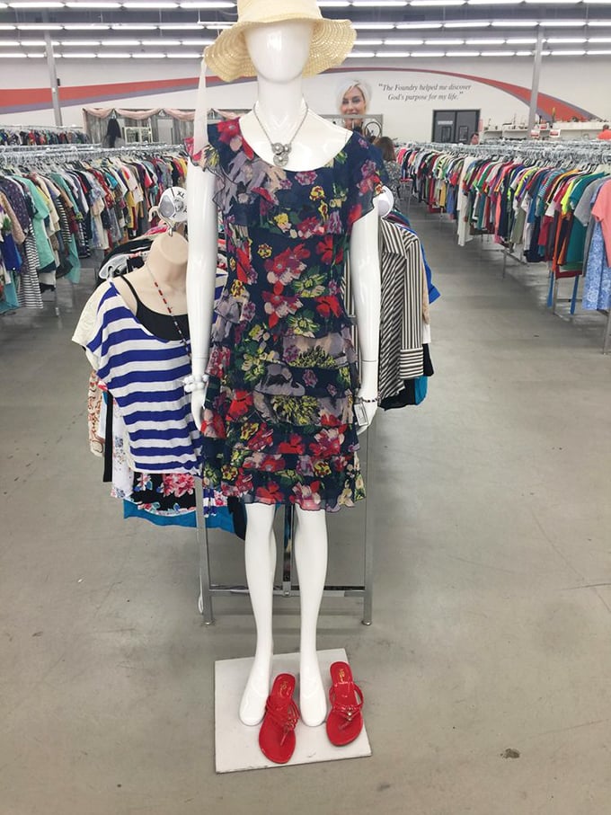 Mannequins modeling second-chance fashion with more style and confidence than most of us can muster on our best days.