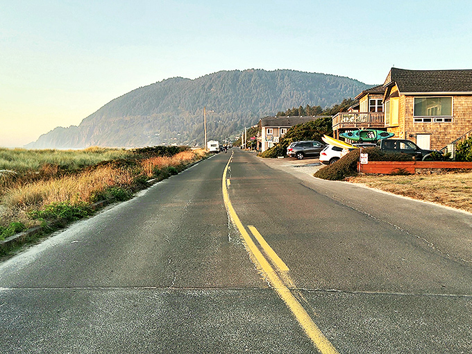 The coastal road hugs Manzanita's shoreline with Neahkahnie Mountain standing sentinel&mdash;a drive that makes you grateful for windshield wipers and camera phones.