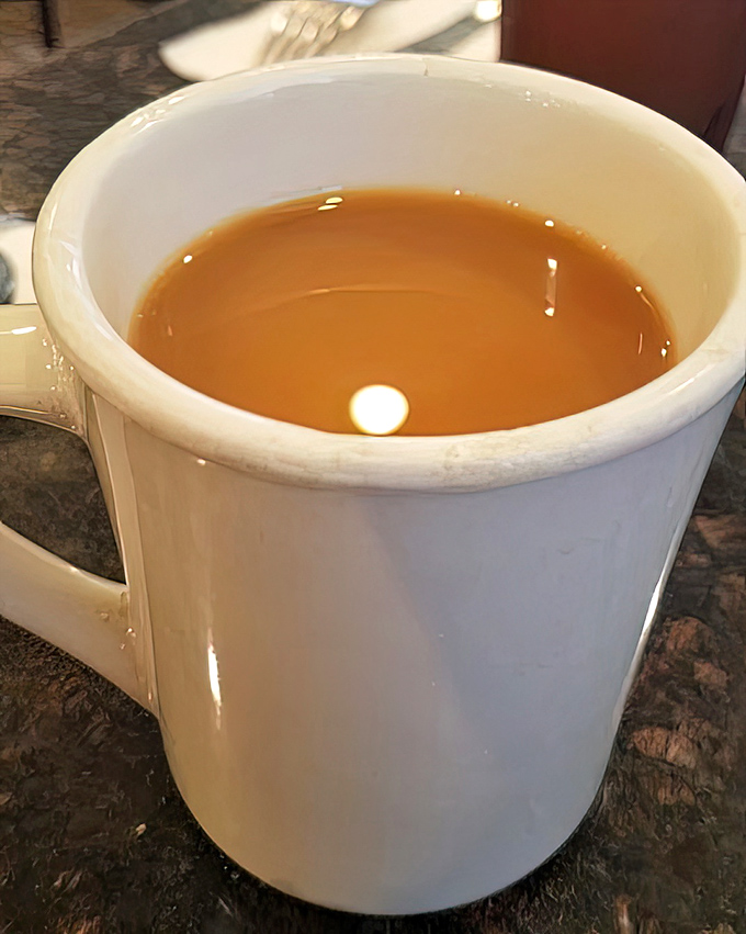 The humble white mug holds liquid ambition&mdash;diner coffee that's been fueling Glenside's dreams and deadlines for years.