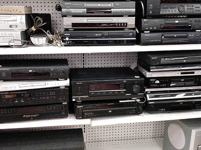 The electronics graveyard: where yesterday's cutting-edge technology finds new purpose in today's vintage-loving homes.