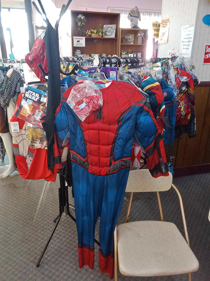 Halloween shopping in July? Smart thrifters know costume season is year-round when Spider-Man is priced this well.