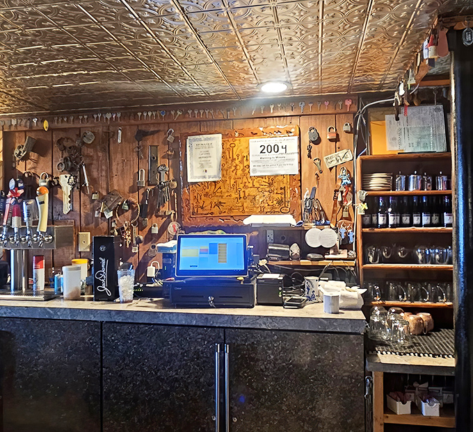 Where the magic happens. Each key hanging on the wall represents a regular who found their way home to this Mackinaw City institution.