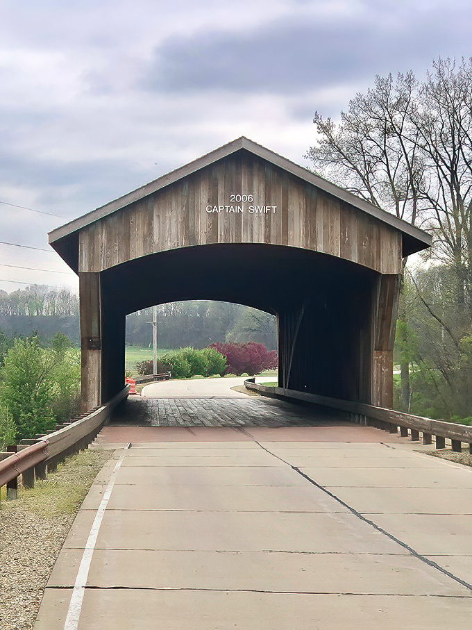The Captain Swift covered bridge connects more than just two sides of a waterway &ndash; it bridges Princeton's past and present with rustic, Instagram-worthy charm.
