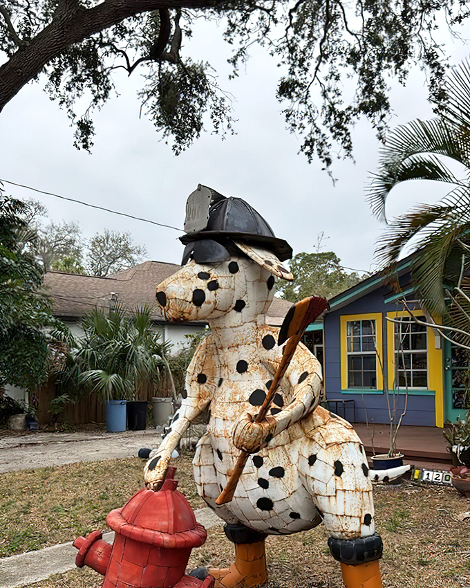 This firefighting snowman looks like he retired to Florida and is already regretting the heat. "I should've moved to Maine."