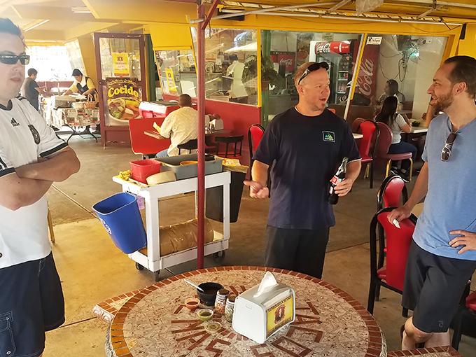 The outdoor dining area offers a casual, comfortable setting where conversations flow as freely as the salsa and friendships are formed over shared meals.