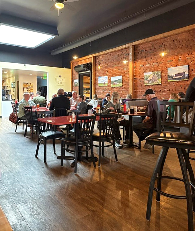 The dining room hums with conversation and contentment, where locals and visitors unite in the universal language of "mmm."