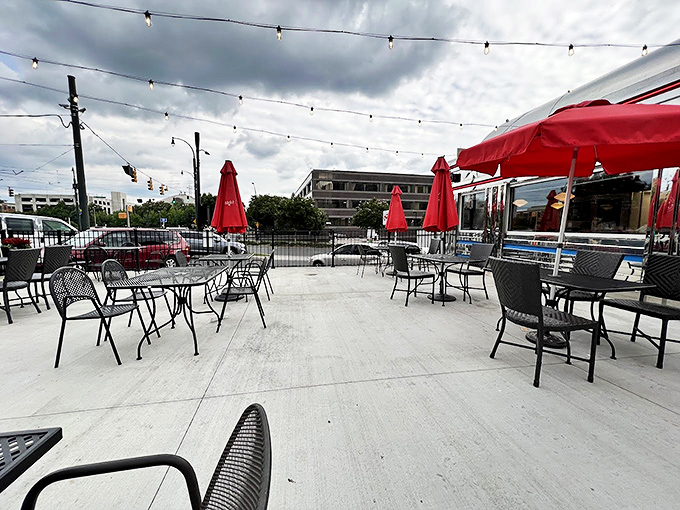 The outdoor patio offers fresh air and people-watching opportunities&mdash;perfect for when your food coma demands a gentle breeze.