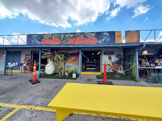 "Dino World" proves everything's bigger in Texas, including prehistoric attractions that make kids' eyes widen to saucer size.