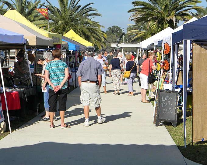 The weekend market transforms Bushnell into a social hub where "browsing" is as much about catching up with neighbors as finding treasures.