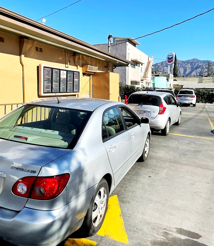 The drive-thru lane&mdash;for when you need that burger fix without leaving your car. Convenience never tasted so good.