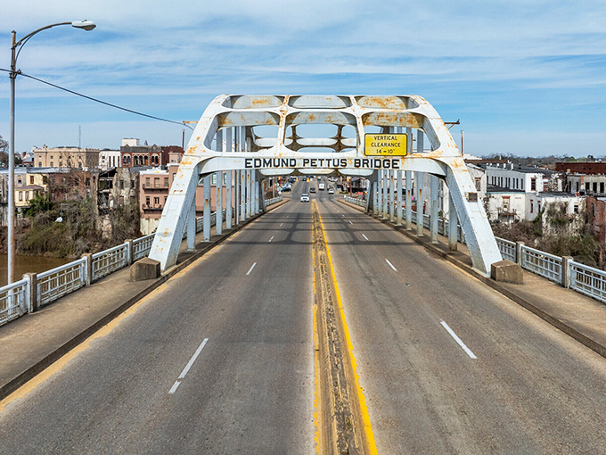 The Edmund Pettus Bridge stands as both architectural landmark and powerful symbol of America's ongoing journey toward justice.
