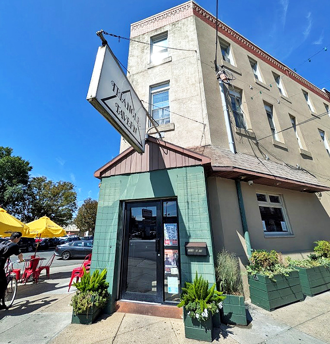 Triangle Tavern's corner location makes it impossible to miss &ndash; a beacon of good food and good times in South Philadelphia.