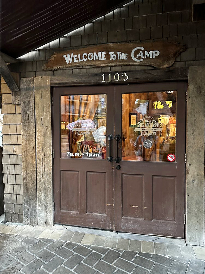 "Welcome to the Camp" isn't just a sign&mdash;it's an invitation to join a breakfast cult where syrup flows freely and diet restrictions are forgotten.