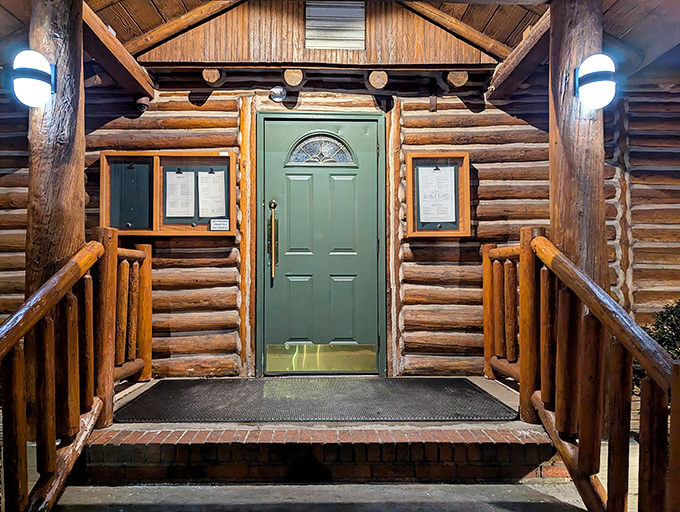 The green door entrance beckons like a portal to comfort food paradise&mdash;no secret password required, just a healthy appetite.