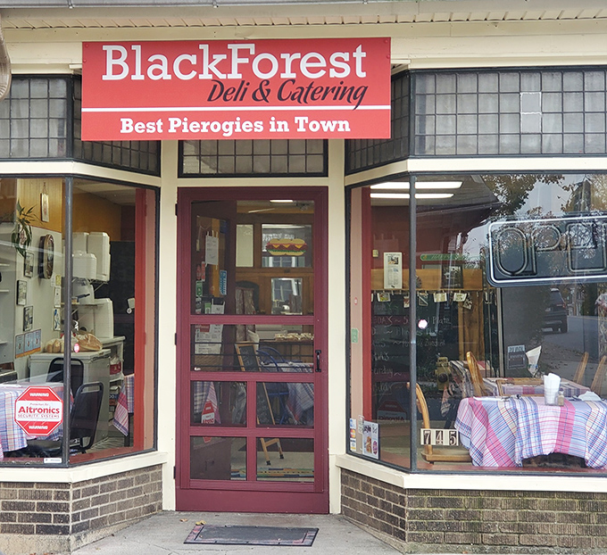 The entrance to flavor paradise isn't flashy, but those in the know make the pilgrimage regularly. That door might as well be a portal to Kiev.