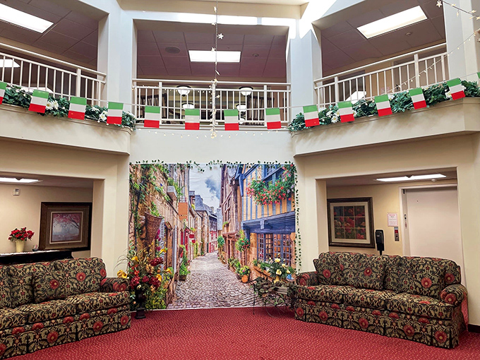 Italian flags and European charm bring a touch of international flair to everyday living spaces. Who needs a passport when the world comes to you?