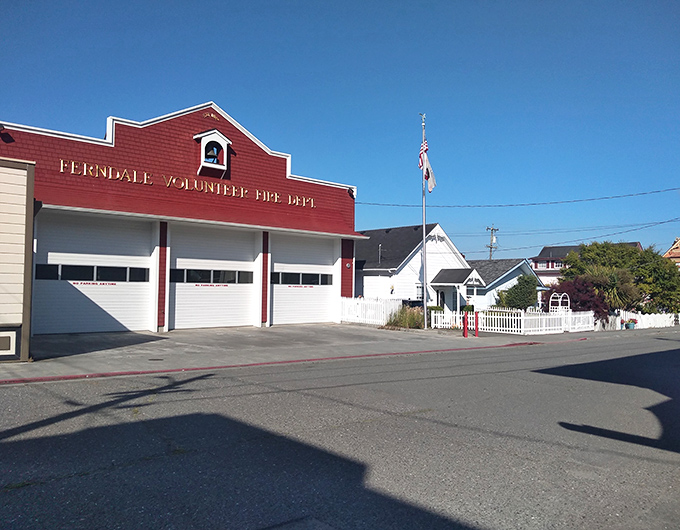 The Ferndale Volunteer Fire Department: where civic duty meets architectural charm. Even emergency services get the Victorian treatment in this town that refuses to sacrifice style for function.