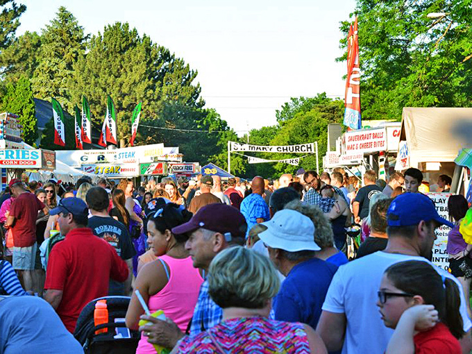 Festival time transforms quiet streets into vibrant celebrations. The Festival of the Fish brings the whole community together in summer revelry.