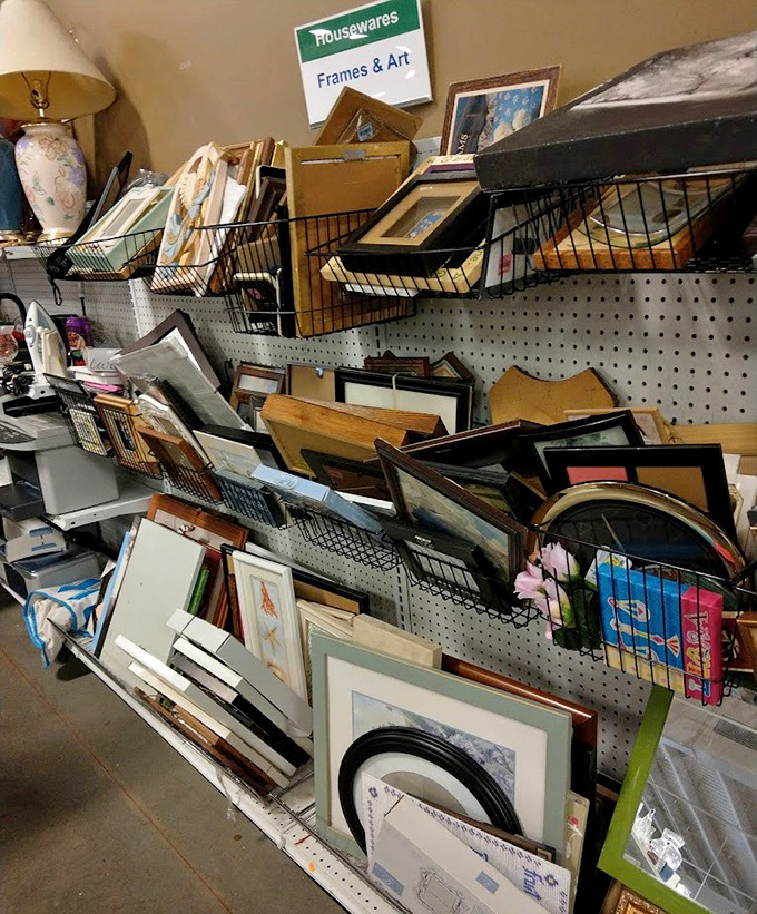 The frame section resembles an art gallery having an identity crisis. Find the perfect frame for half the retail price&mdash;just don't ask why there are so many cat portraits.