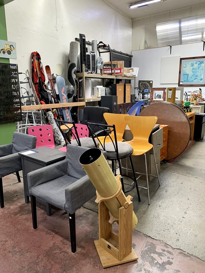 Furniture finds for every taste and space. That yellow chair and brass lamp might not match, but they're both someone's perfect missing piece.