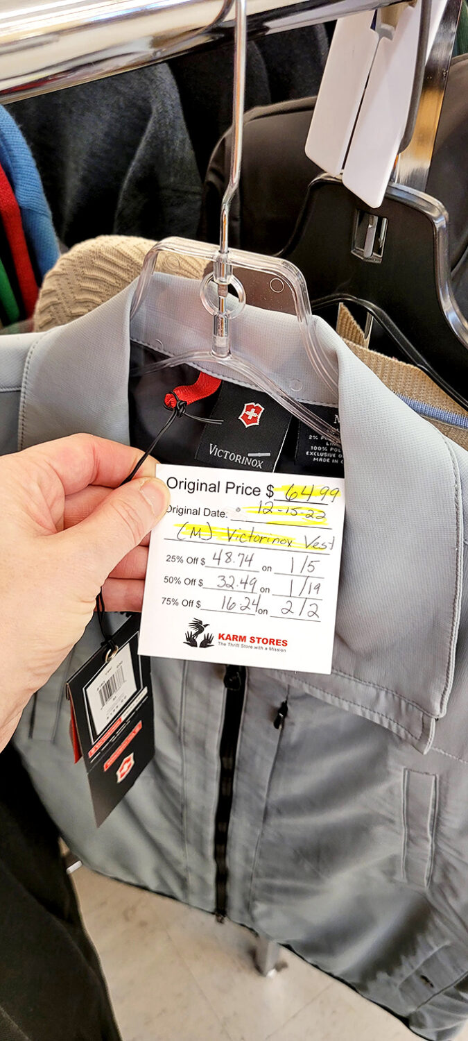 That price tag tells the whole story - from $64.99 to $16.24. Patience pays off for the savvy KARM shopper!