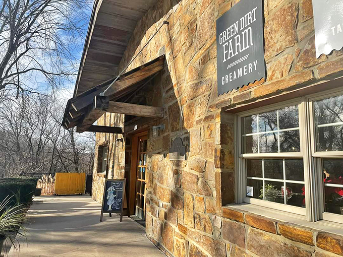 Green Dirt Farm Creamery's stone building houses cheese treasures that would make a Frenchman weep with joy and envy.