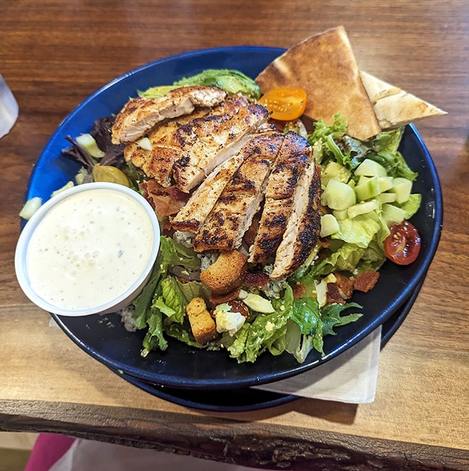 This grilled chicken salad proves healthy eating doesn't mean flavor sacrifice. Fresh, colorful, and substantial enough to satisfy even dedicated carnivores.