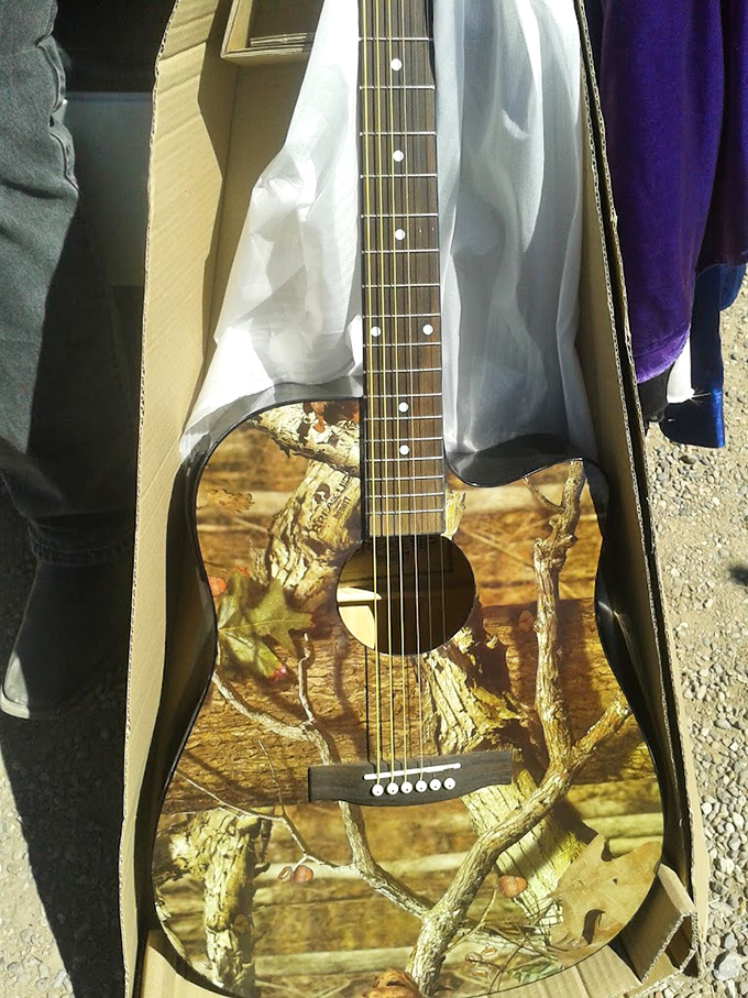 This isn't just a guitar&mdash;it's a campfire storyteller disguised as an instrument, its camouflage finish practically begging for starlit desert jam sessions.