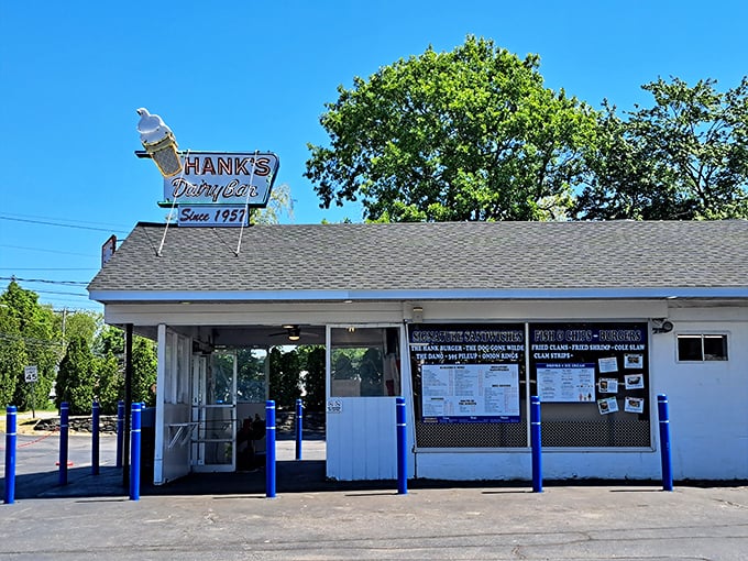 Hank's Dairy Bar: where soft-serve dreams come true and summer memories are measured in sprinkles.