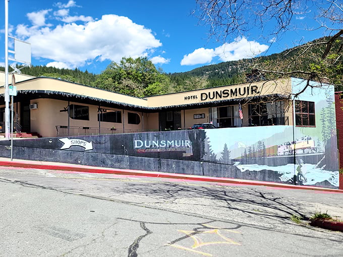 Hotel Dunsmuir stands as a testament to simpler vacation days, when a clean room with mountain views was all the luxury most travelers required.