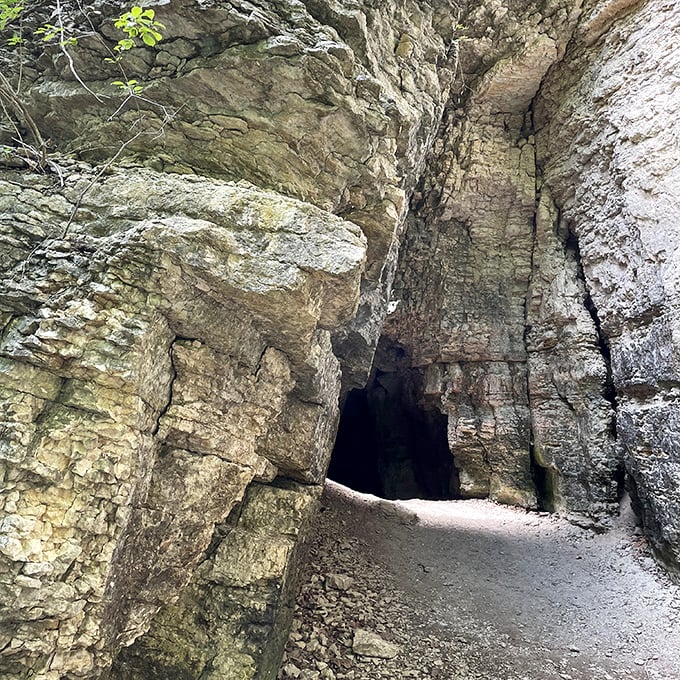 Ice Cave Hill's limestone caverns stay naturally cool, like nature's own air conditioning system minus the electric bill.