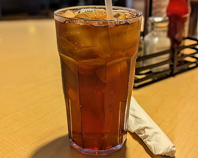 An amber glass of iced tea&mdash;the perfect companion to cut through the richness of gravy-laden comfort food. Simple pleasures at their finest.