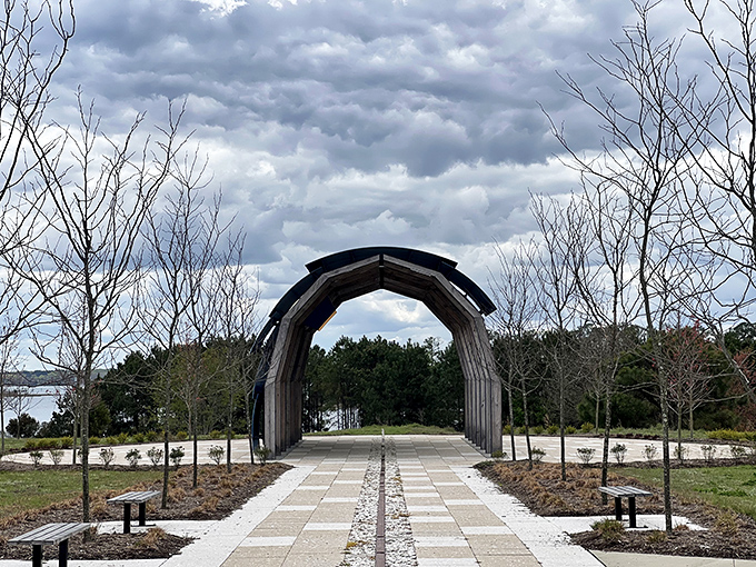 This architectural gateway serves as a symbolic threshold between everyday life and something more profound&mdash;no wizardry required, just an open mind.