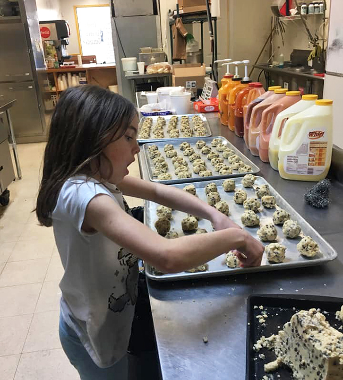 Behind-the-scenes magic where cookie dough transforms into happiness. The kitchen is where all the delicious secrets happen.