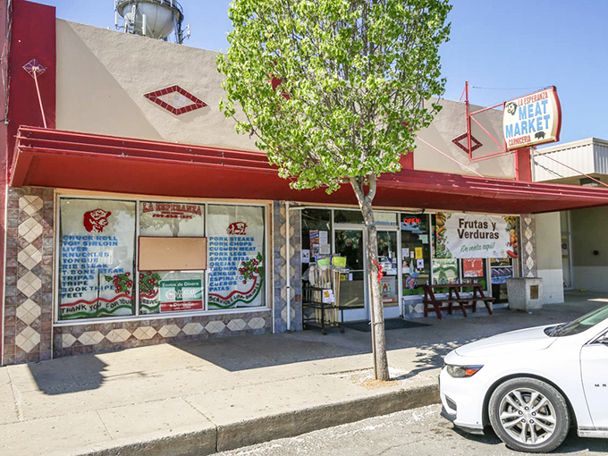 La Esperanza Meat Market's colorful facade hints at the treasure trove of authentic ingredients inside&mdash;the secret weapon of home cooks who know better than Whole Foods.