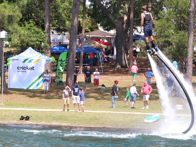 LakeFest brings out the daredevils and spectators alike&mdash;proving retirement doesn't mean the end of "hold my beer" moments.