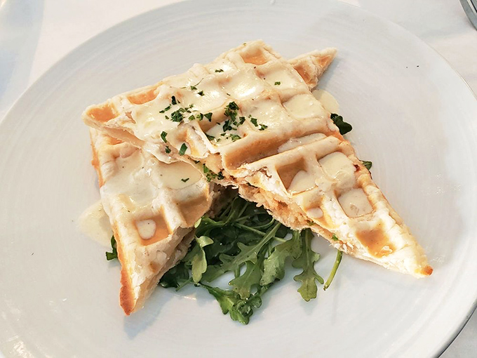 When waffles meet lobster, it's like breakfast and dinner eloped and nobody's complaining about the union.