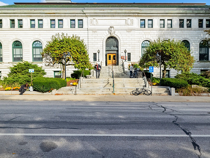 The Manchester City Library stands as a testament to civic pride and free knowledge. Where else can you "shop" without opening your wallet?