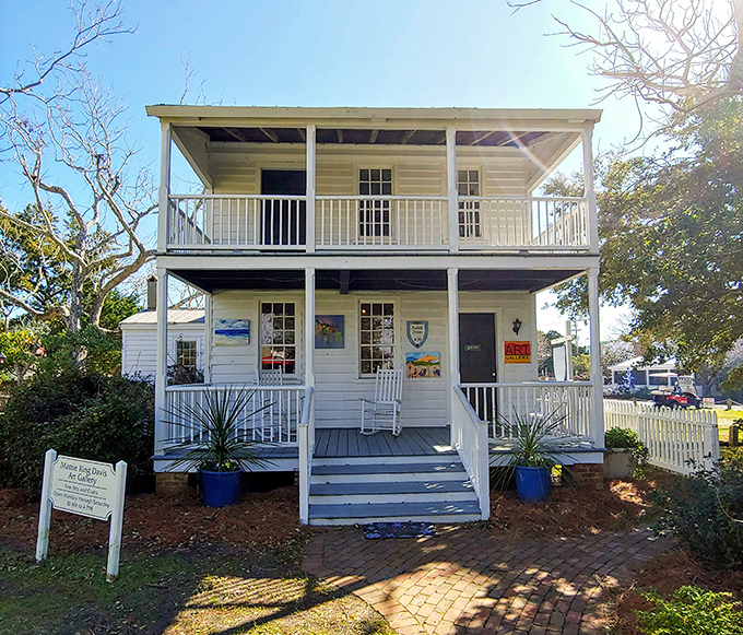 This historic building with its welcoming porches serves as both architectural time machine and community gathering space.