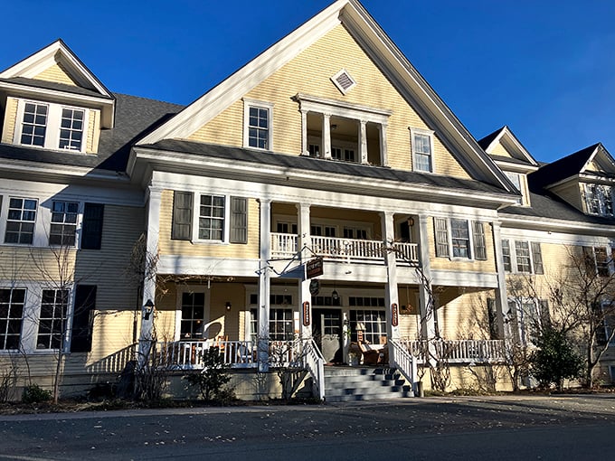 The historic McCloud Hotel stands proudly in buttery yellow splendor, offering hospitality that predates the concept of "boutique" by decades.