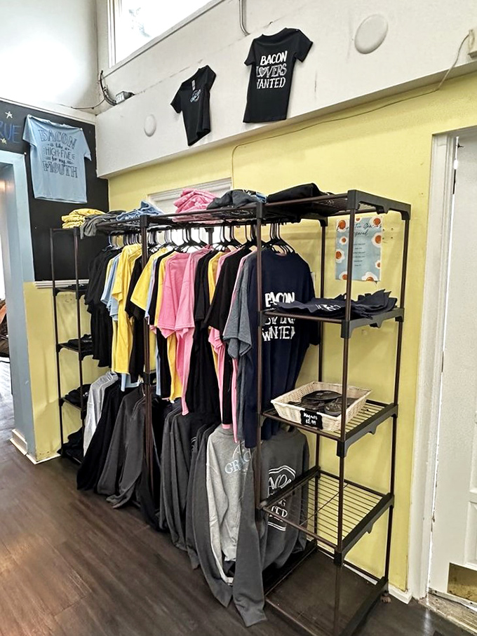 Gracie's merchandise corner proves their bacon obsession runs deep &ndash; wear your breakfast loyalty like the badge of honor it truly is.