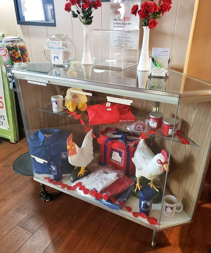 Chicken memorabilia that tells you everything: this place doesn't just serve poultry &ndash; it celebrates it with unabashed enthusiasm.