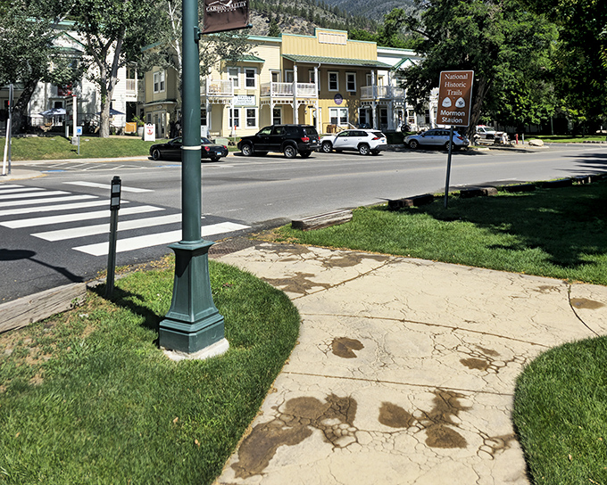 Vintage lampposts and cracked sidewalks tell tales of generations past, leading visitors toward Genoa's historic downtown treasures.