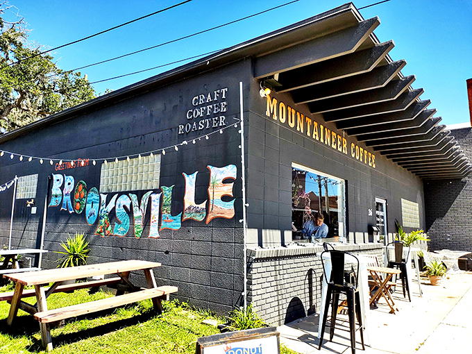 Mountaineer Coffee brings hipster cool to historic Brooksville, proving small towns can deliver big-city coffee experiences with local personality.