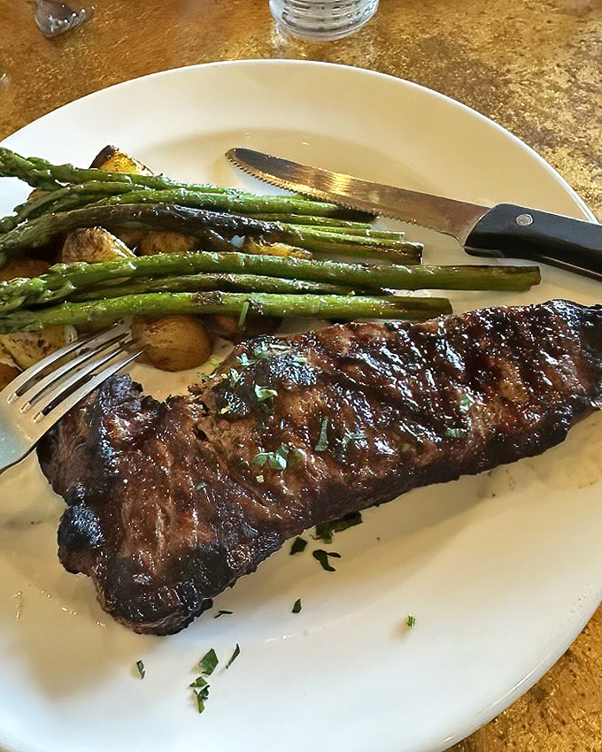 This New York Strip steak and asparagus plate isn't just dinner&mdash;it's a reminder that sometimes the classics become classics for very good reasons.